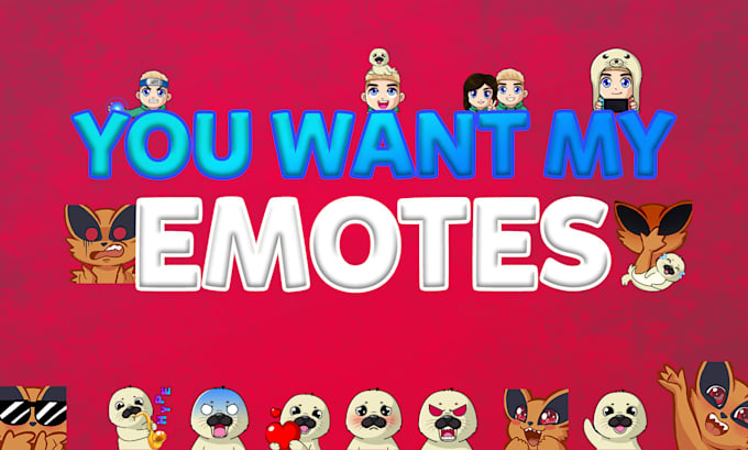 Create handsome emojis for your lovely twitch channel by Gumgumfx | Fiverr