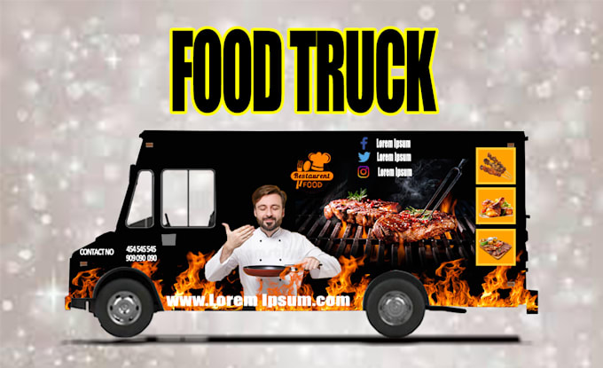 Make professional and unique food truck and trailer wrap design by ...
