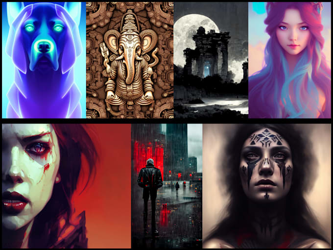 Create ai digital art illustrations ready to print by Samyouamrane | Fiverr