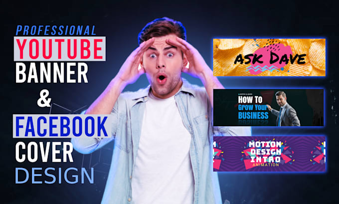 Design youtube banner, facebook cover, twitter header by Yacinebe | Fiverr