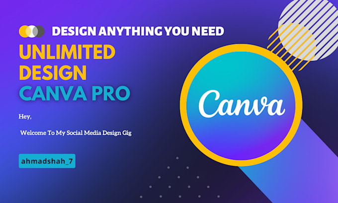 Create design anything for you using canva pro by Ahmadshah_7 | Fiverr