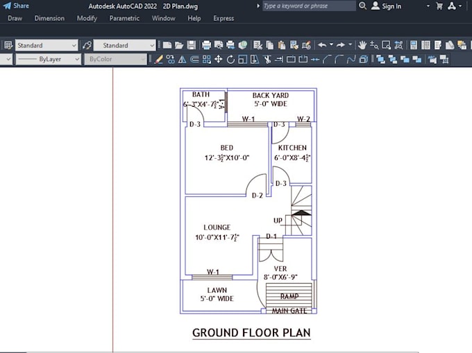 Provide Architectural 2d Drawing Floor Plan Etc In Autocad By