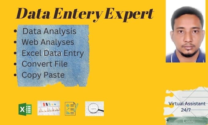 Do excel data entry, copy paste, data mining, data analysis by Nurshaburalam | Fiverr