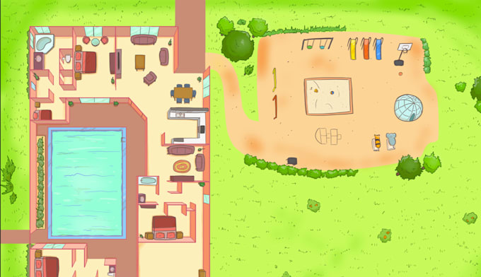 Draw beautiful map in illustration by Rifaisuhganda24 | Fiverr