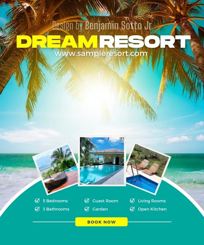 Design resort marketing posters by Benjaminsottojr | Fiverr