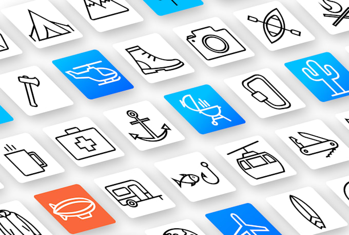 Design simple custom vector icons set by Fourup_studio | Fiverr