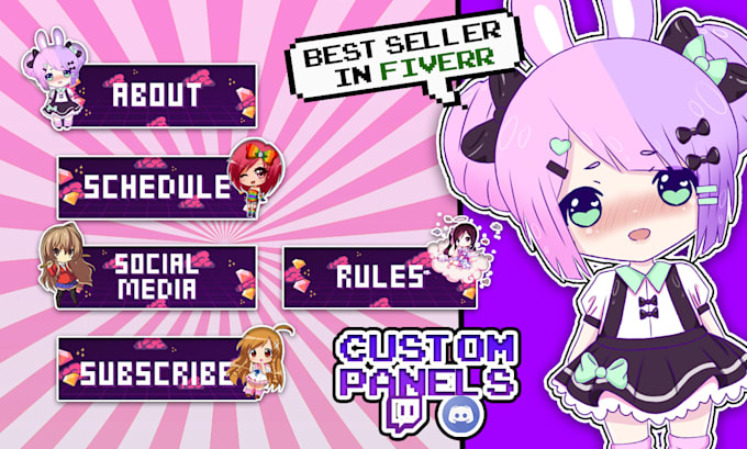 Create cute custom panels for your twitch or discord server by ...