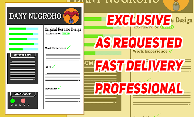 Design a unique resume, cv, and cover letter by Dany_n | Fiverr