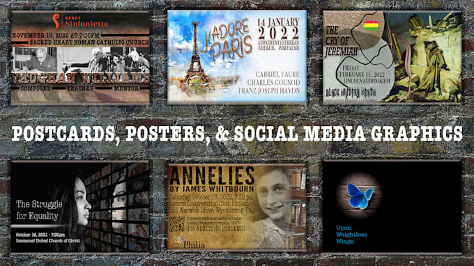 Create a graphics for your concert postcards, posters, ads by ...