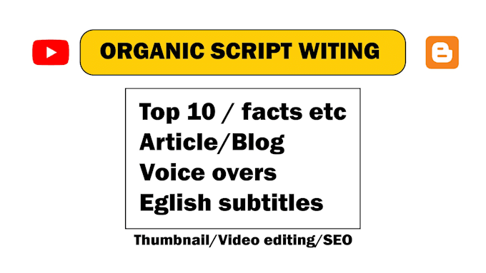 Do youtube script writing by Shahida_5 | Fiverr
