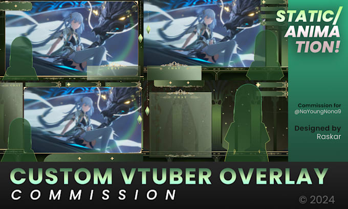 Make custom vtuber overlay for your stream by Raskar__ | Fiverr