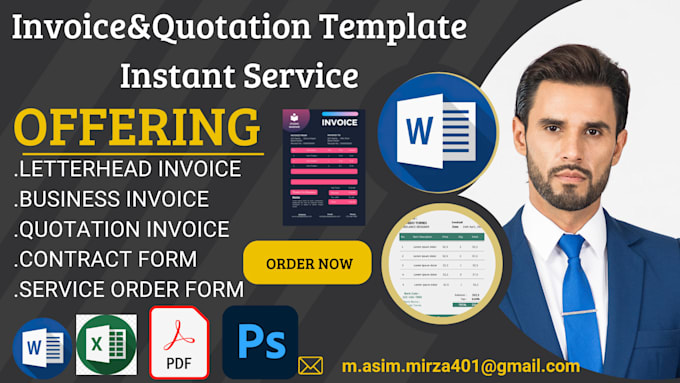 Design professional invoice template instant by Mbs_designer | Fiverr