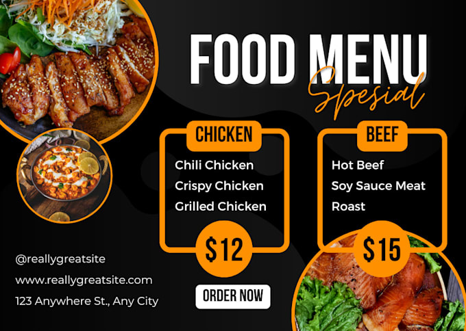 Do menu design, food menu, restaurant menu, price list by ...