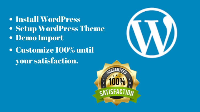 Install Wordpress Setup Theme Do Customization And Import Demo By