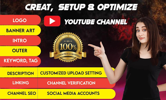 Create and setup your new youtube channel by Sarakhanpac | Fiverr