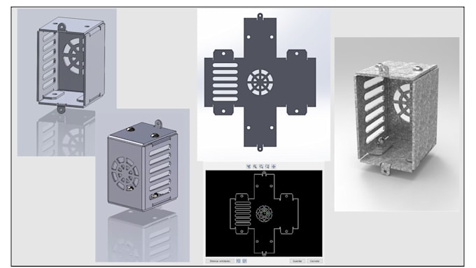 Metal sheet design, modeling and dxf for laser cutting by Josefenoglio ...