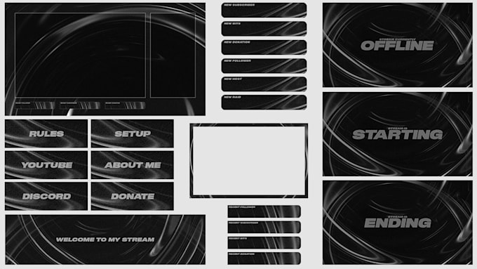 Create a static minimalistic twitch stream overlay by Mircoz | Fiverr