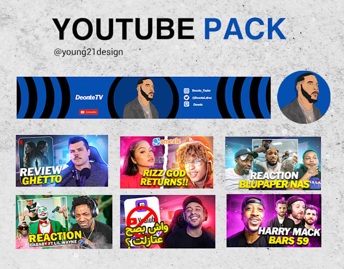 Design youtube pack for your channel by Youngsin872 | Fiverr