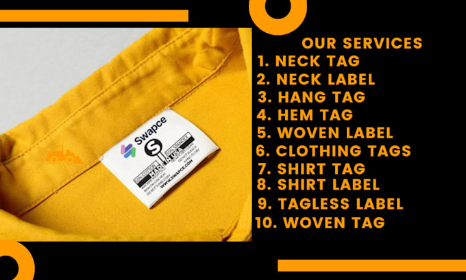 Create a clothing tag, hang tag, hem tag, and neck tag by ...