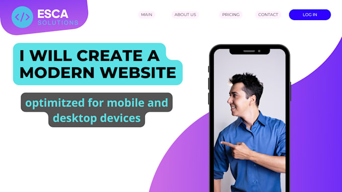 Create a modern web optimized for mobile and desktop by Esca_resteve ...