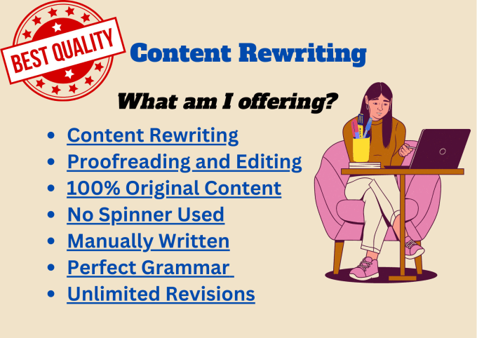 Manually paraphrase, rephrase, rewrite content, and make it plagiarism ...