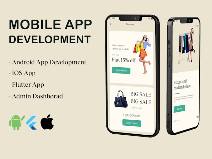 Be Your Flutter Mobile App Developer Develop Android And Ios Apps With Flutter By