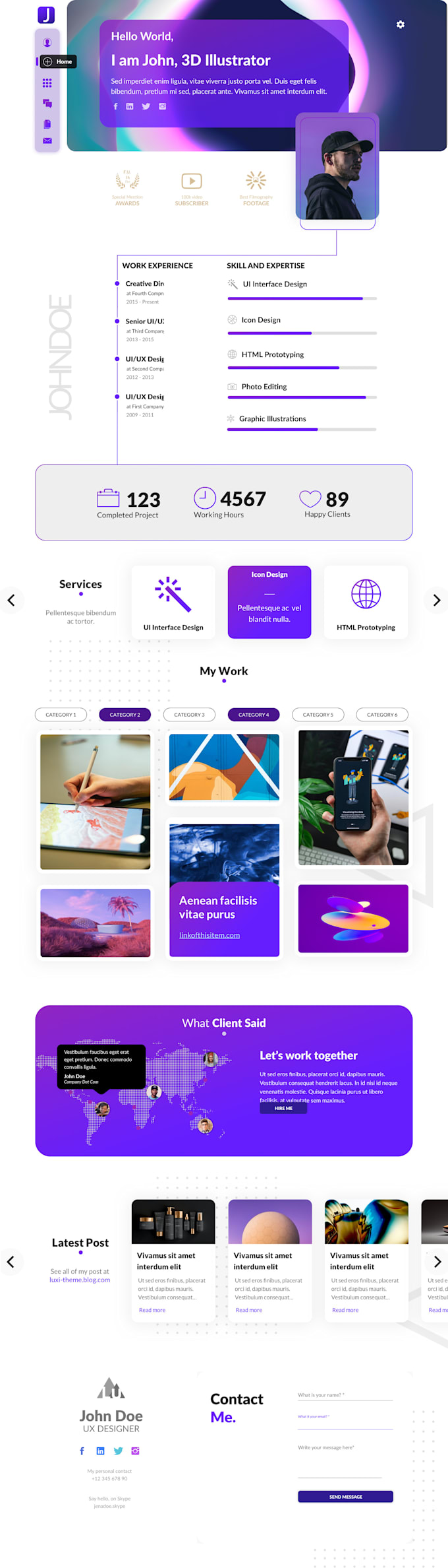 Create a custom portfolio website, responsive include by Simpledevside ...