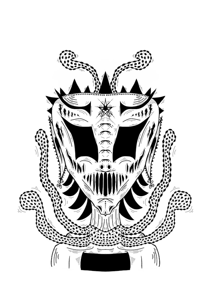 Do creepy, dark cartoon drawings by Witchnightmares | Fiverr