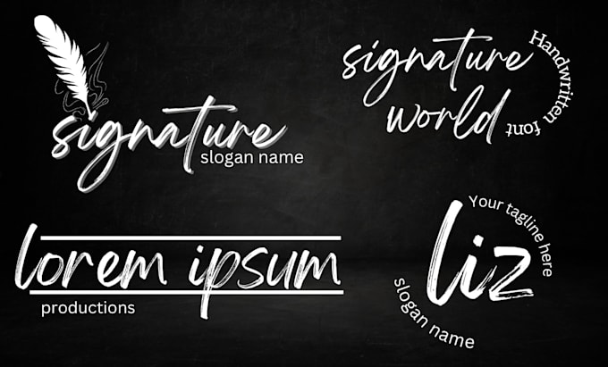 Design handwritten, scripted, signature, and cursive logo by ...