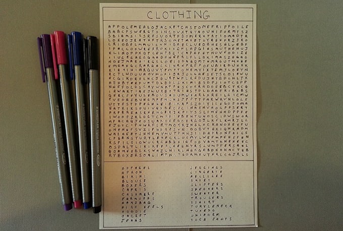 Make and ship you a custom handmade word search by Mloscher | Fiverr