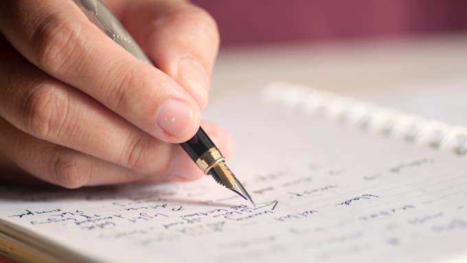 Succinctly handwrite any notes,documents in mesmerizing writing in 24h ...