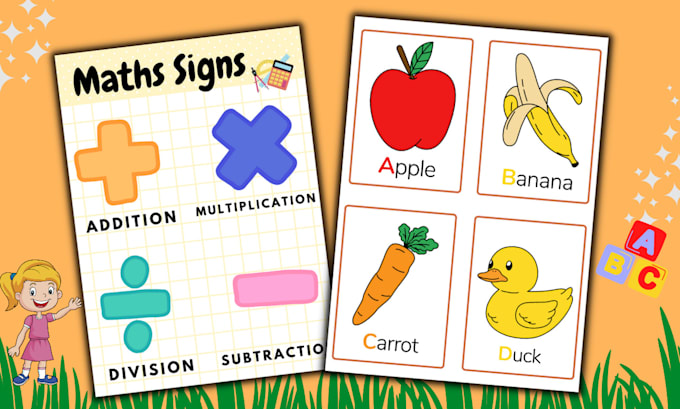 Design etsy kids affirmation,flashcard,children nursery wall art mockup ...