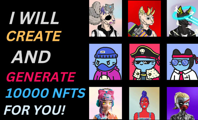Create character and generate up to 10k traits nft art by Shani_nftart ...