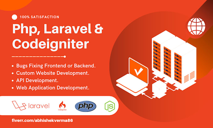 Develop a website using php, laravel or codeigniter for you by Abhishekverma86 | Fiverr