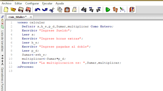 Help you in solving pseint algorithms by Andyjs04 | Fiverr