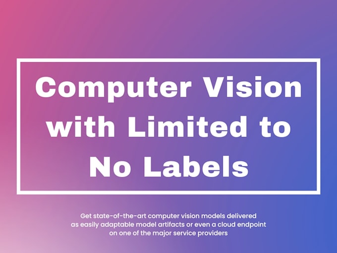 Build a computer vision model with limited to no labels by Oboorke | Fiverr