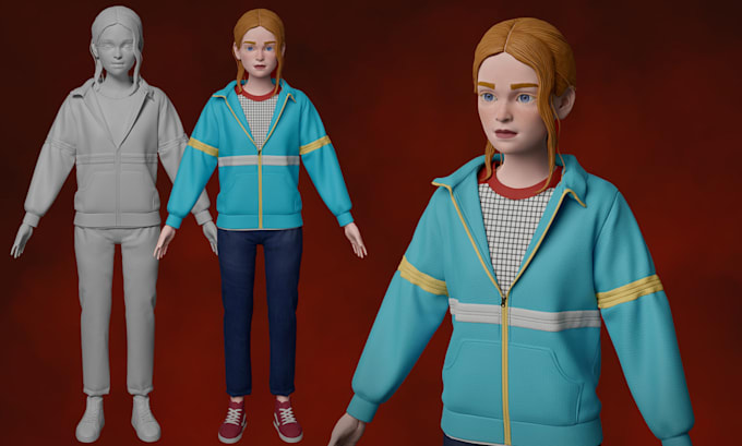 Create a 3d character model based on your 2d references by Fionav_art ...