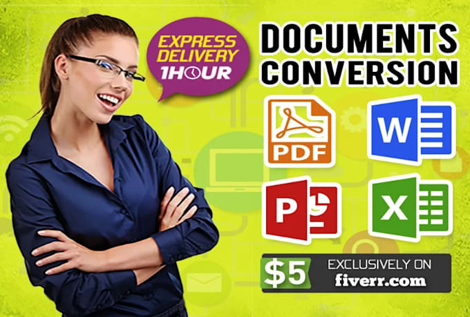 Convert pdf to word, pdf to excel and csv by typing manually by Sabooro | Fiverr