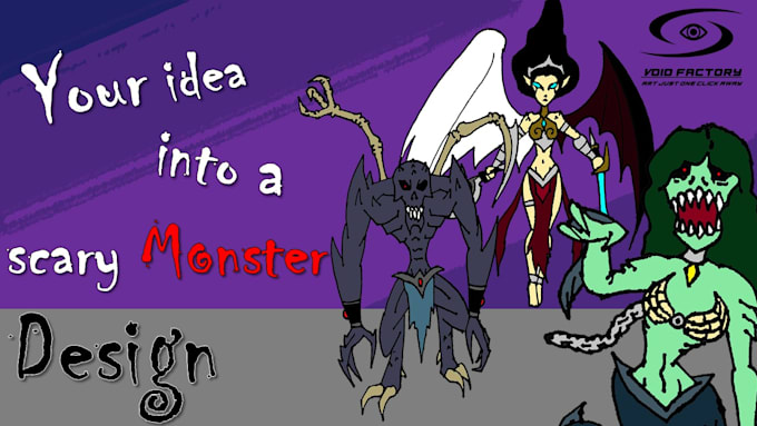 Design a scary monster concept art for you in my style by Void_factory ...