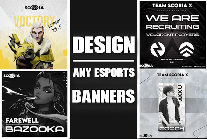 Design custom esports logo and banner for youtube, twitch, and discord ...