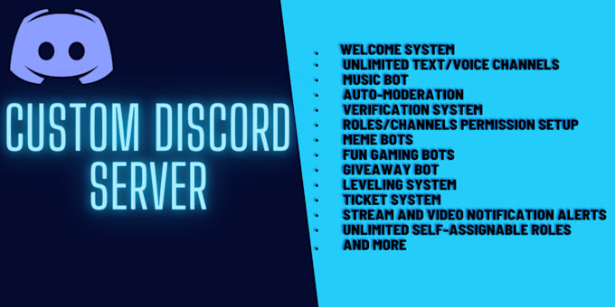 Make a custom professional discord server by Coolkatttv | Fiverr