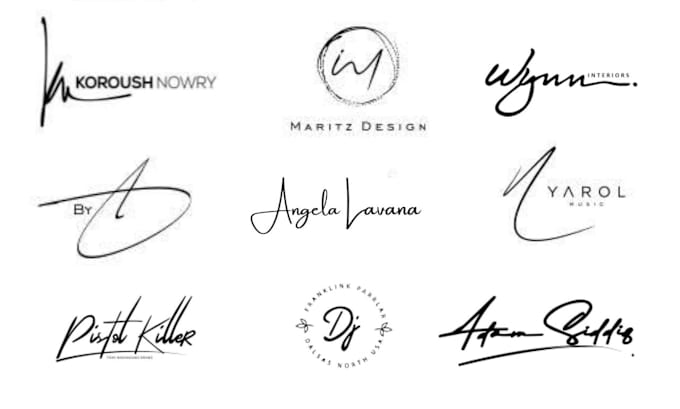 Design handwriting, signature, scripted, cursive logo by Dm_nilu | Fiverr