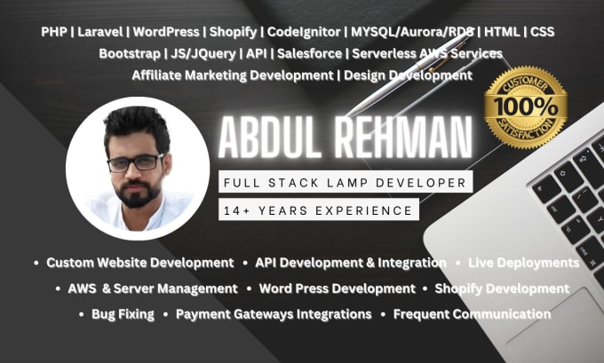 Love to develop php, mysql, laravel websites, apps and api by ... Love to develop php, mysql, laravel websites, apps and api by ...