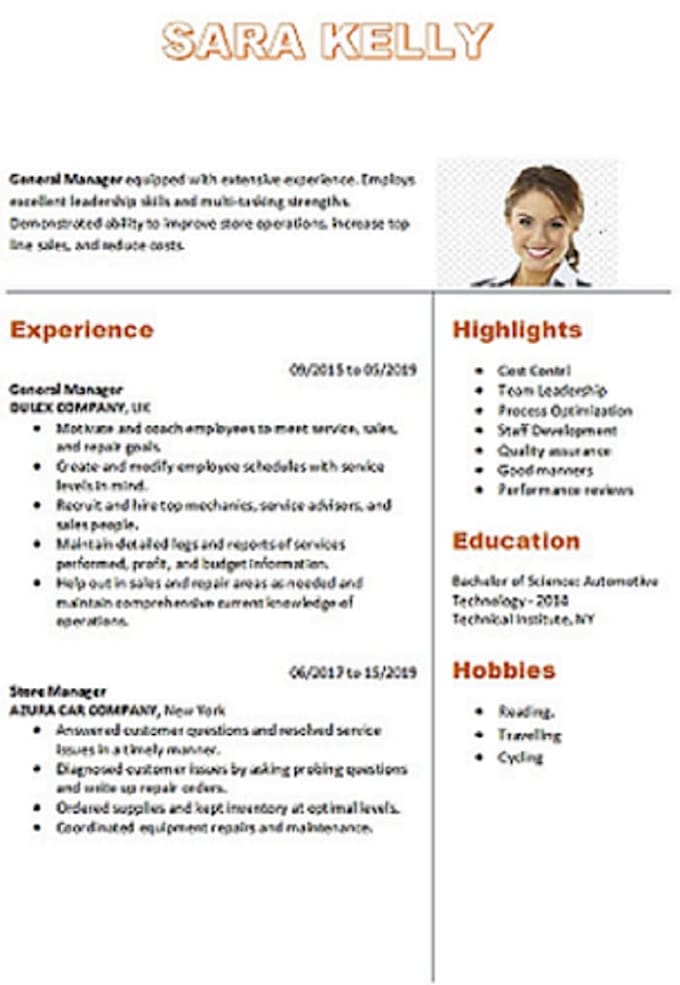 Do resumes and cv creation by Saranyanimnawi | Fiverr