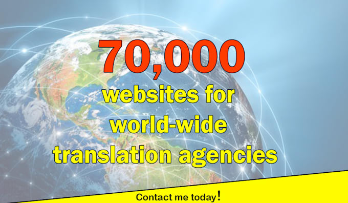 Give you 70k websites for translation agencies by Ibrahimqeshta | Fiverr