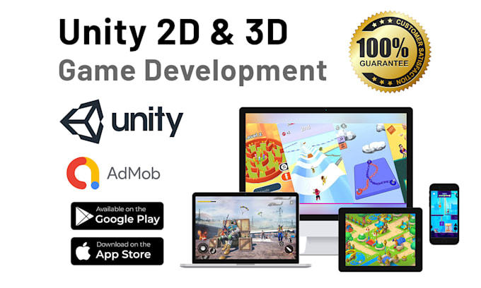 Develop unity 2d or unity 3d games for android, ios web pc by Desiox ...