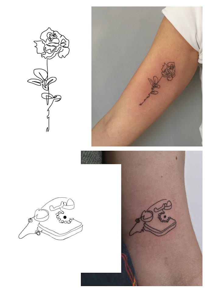 Create unique, custom tattoo design in minimal line and oneline by ...