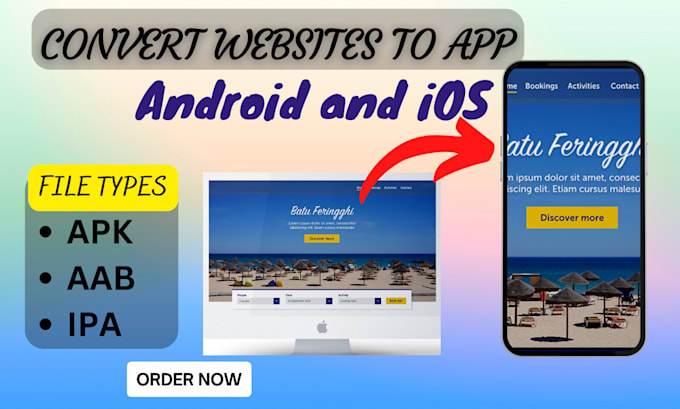 Convert website to android app and ios app by Shahid_msc | Fiverr