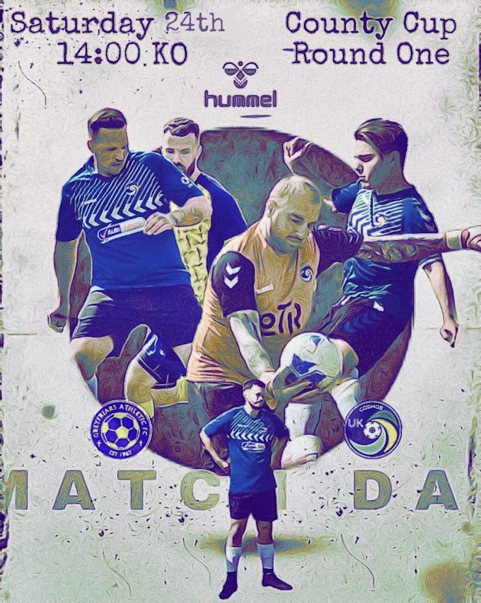 Create an epic custom football or soccer players team poster by ...