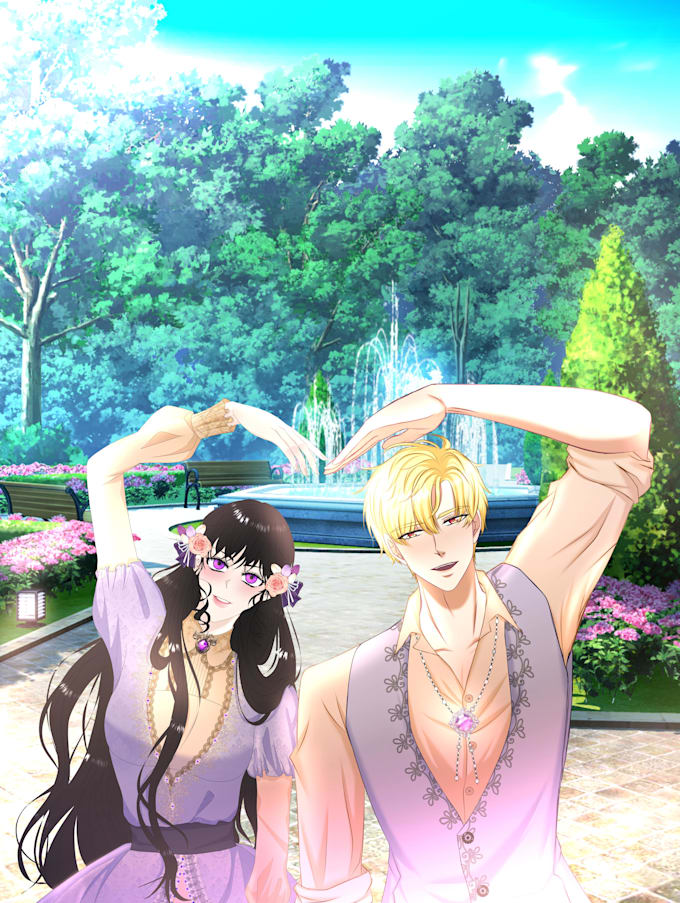 Draw you in anime or manhwa character by Angel31700 | Fiverr